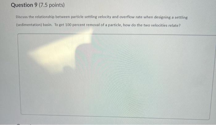 Solved Discuss the relationship between particle settling | Chegg.com