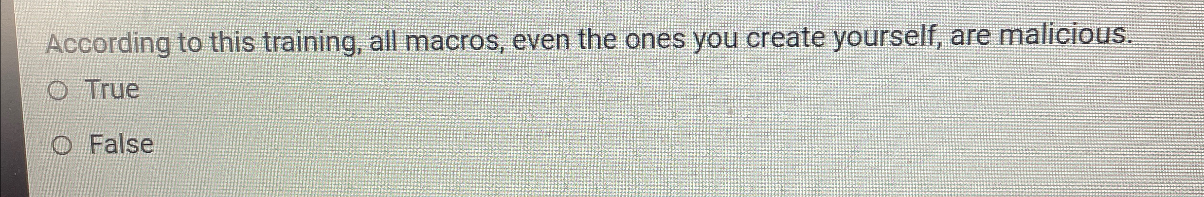 Solved According to this training, all macros, even the ones | Chegg.com
