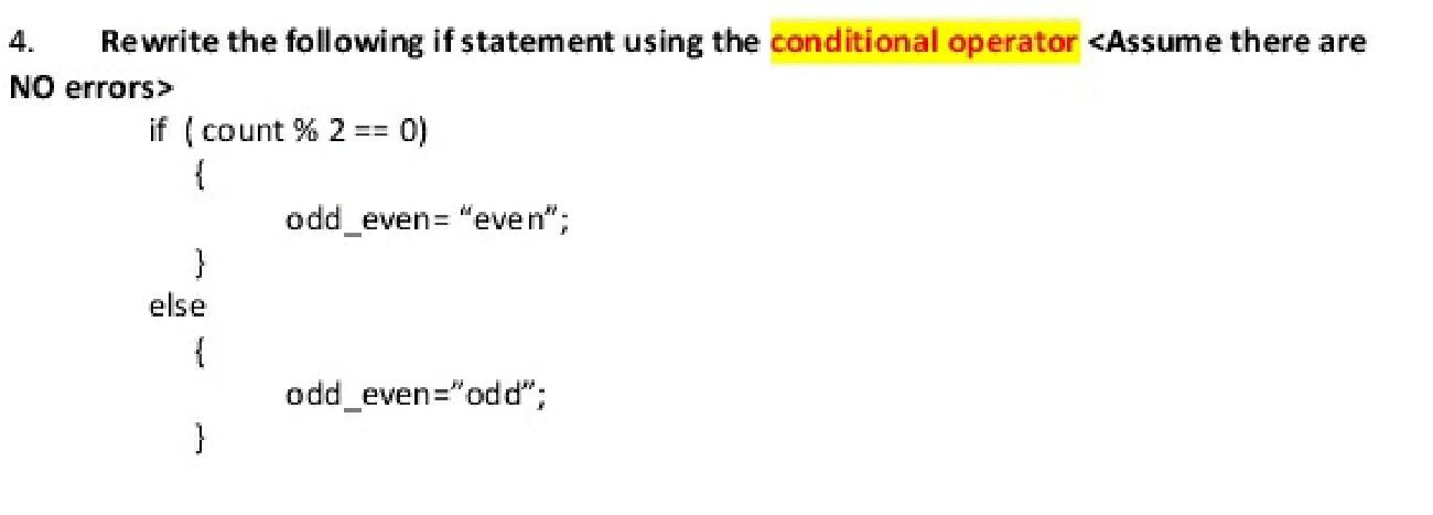 Solved Rewrite the following if statement using the | Chegg.com