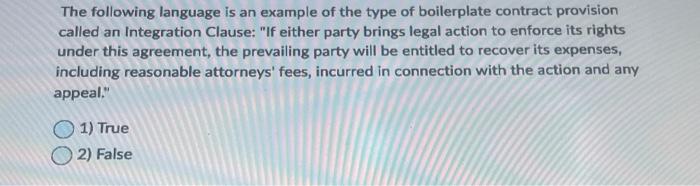 Solved The following language is an example of the type of | Chegg.com