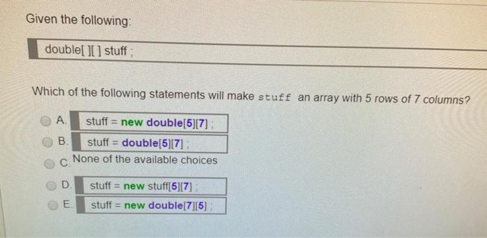 Solved Given the declaration : int (l) a = {{1,2,3}, | Chegg.com