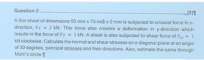 Solved A thin sheet-of dimensions \( 50 \cdot \mathrm{mm} | Chegg.com