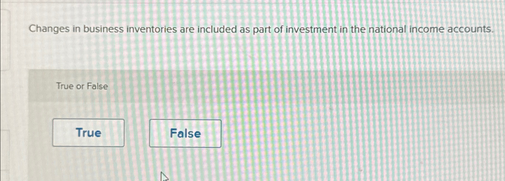 Solved Changes in business inventories are included as part | Chegg.com