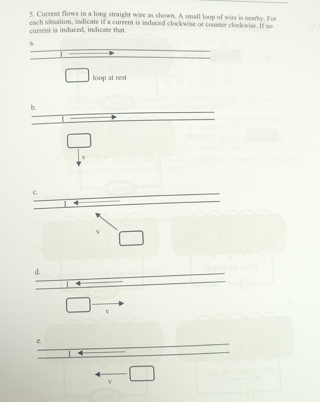 Solved Current flows in a long straight wire as shown. A | Chegg.com