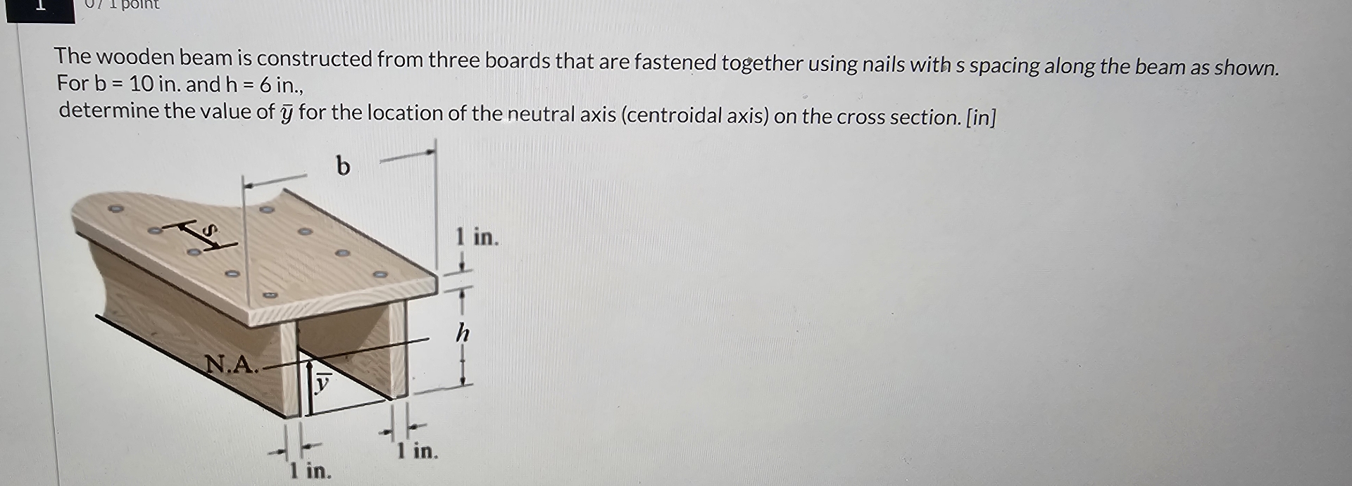 Solved The wooden beam is constructed from three boards that | Chegg.com