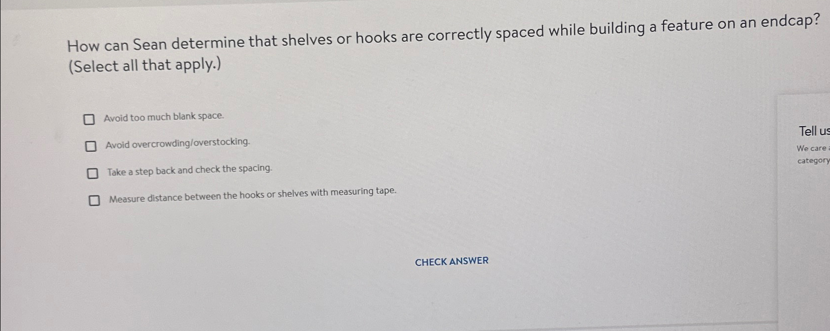 Solved How can Sean determine that shelves or hooks are | Chegg.com