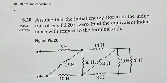Solved 6.20 Assume that the initial energy stored in the | Chegg.com