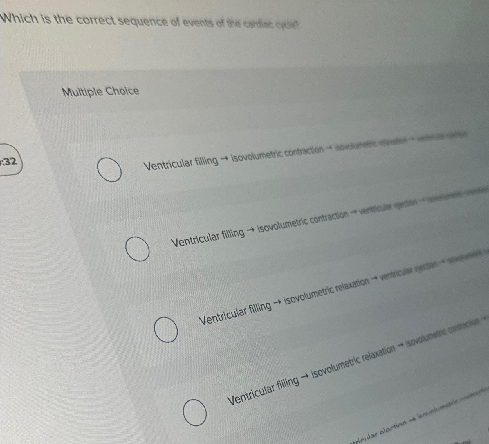 Solved Which is the correct sequence of events of the | Chegg.com