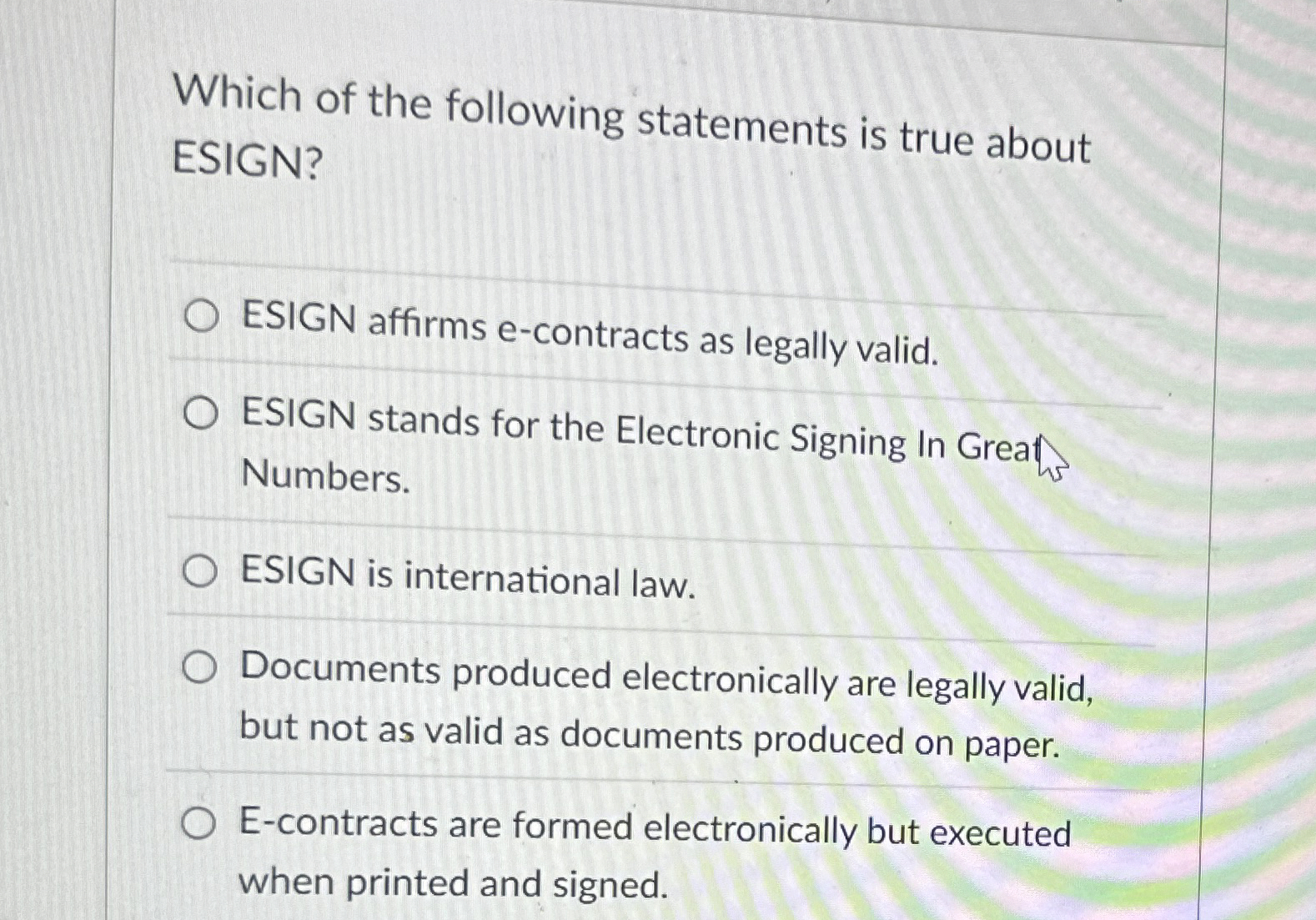 Solved Which of the following statements is true | Chegg.com