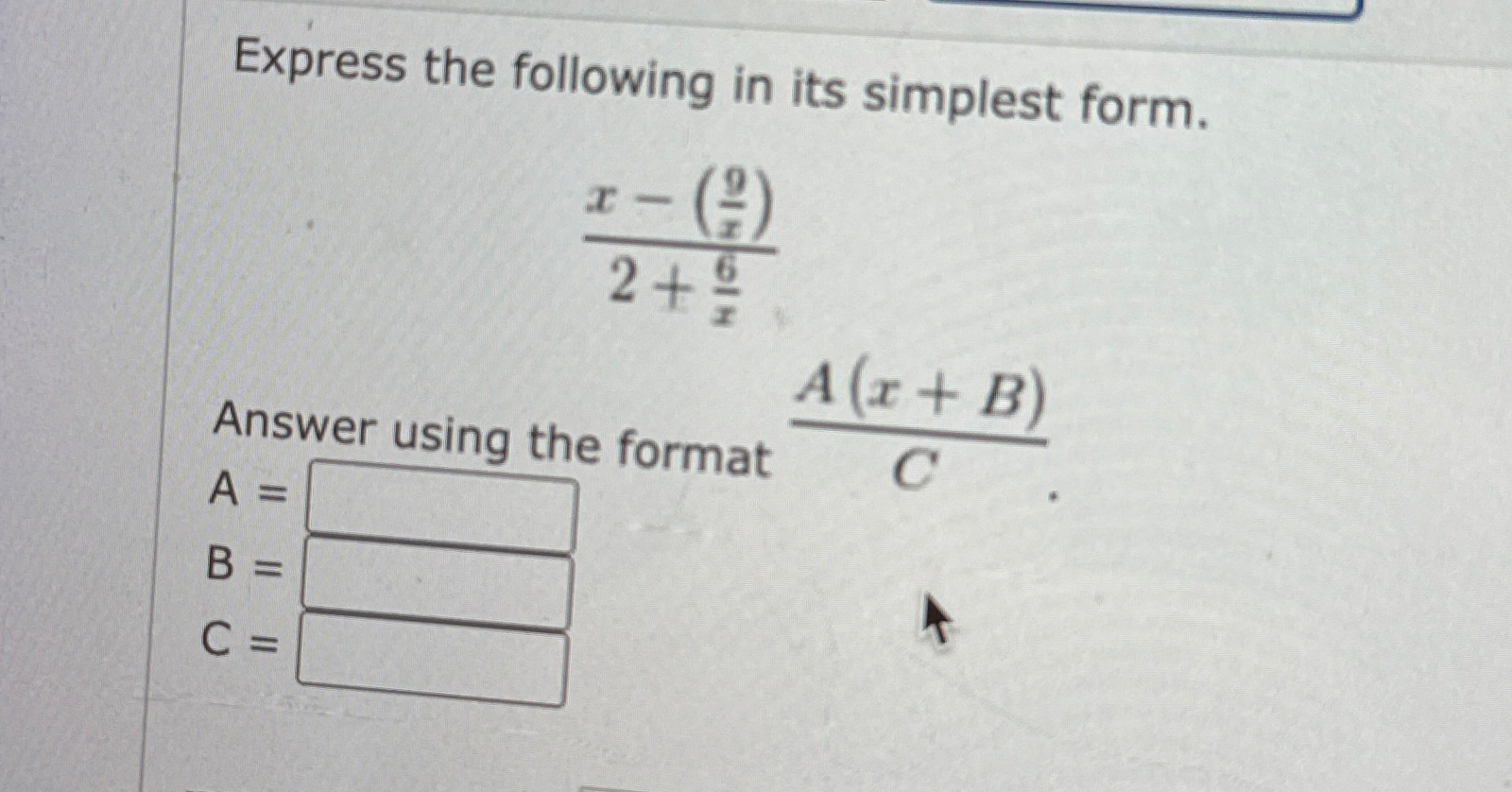 Solved Express the following in its simplest | Chegg.com