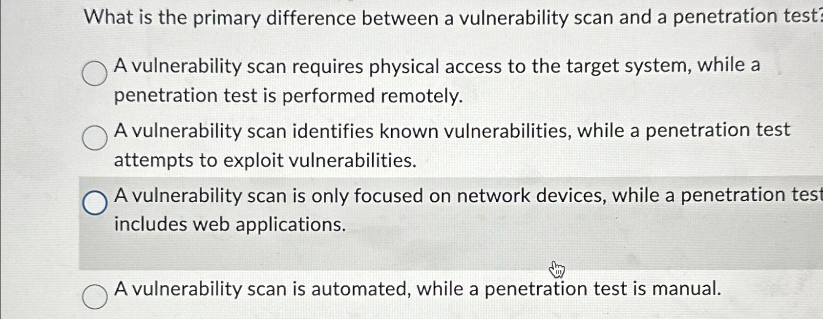Solved What Is The Primary Difference Between A 7206