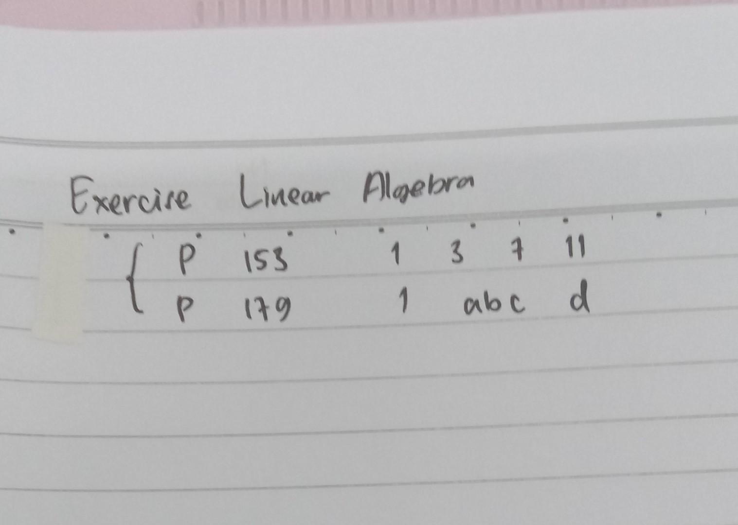 Exercise Linear Almebron | Chegg.com