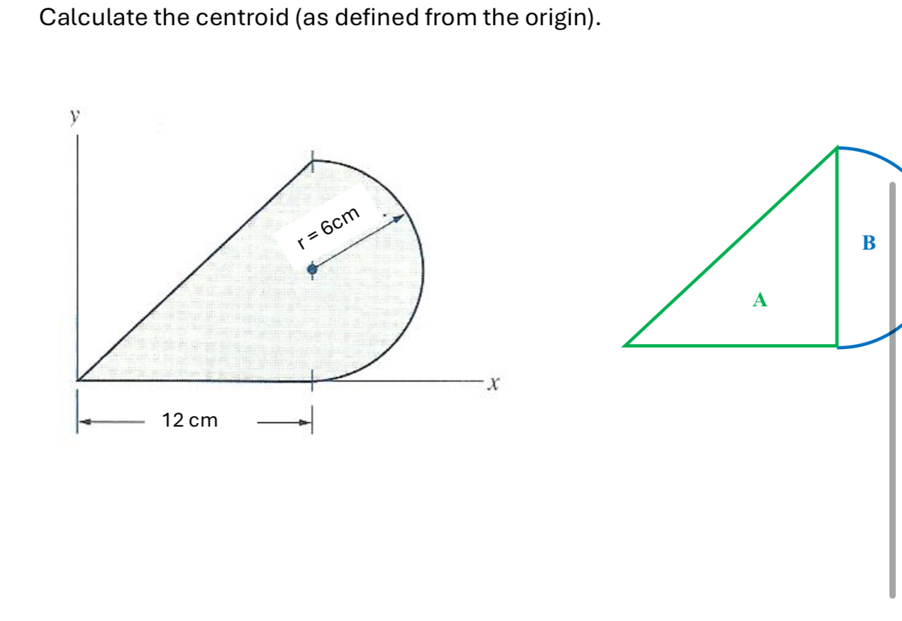 Solved Calculate the centroid (as defined from the origin). | Chegg.com