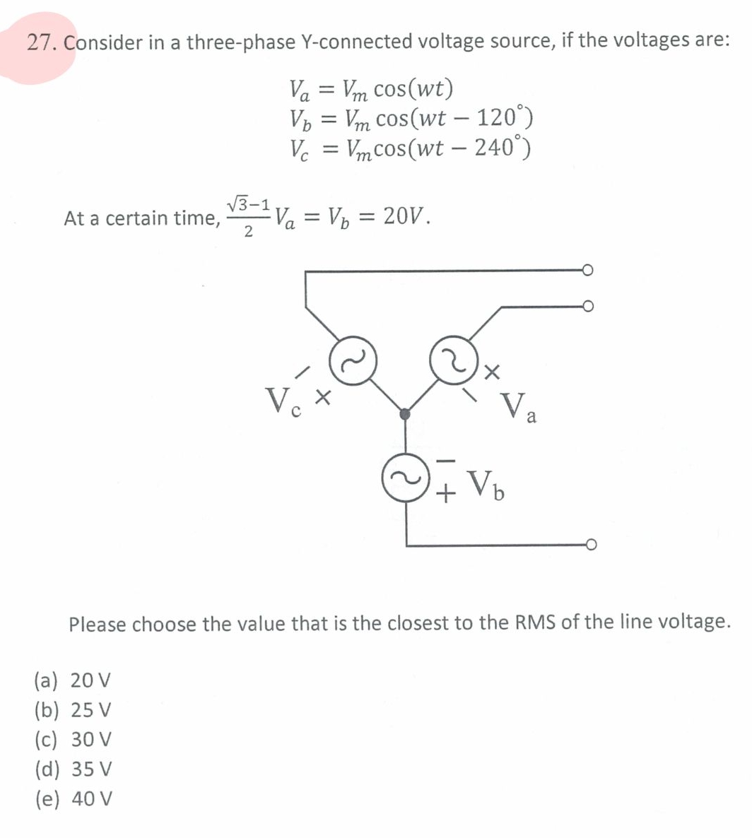 Solved send to expertConsider in a three-phase Y-connected | Chegg.com