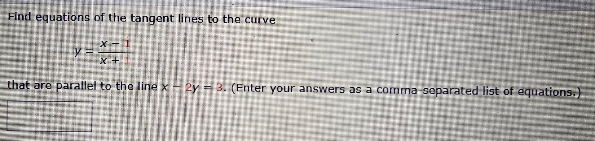 Solved Find Equations Of The Tangent Lines To The Curve Y