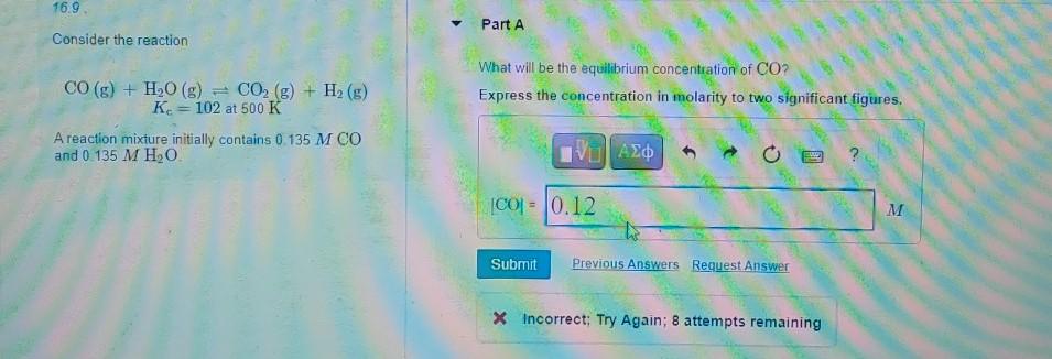 Solved Consider the following reaction Part A Calculate the | Chegg.com