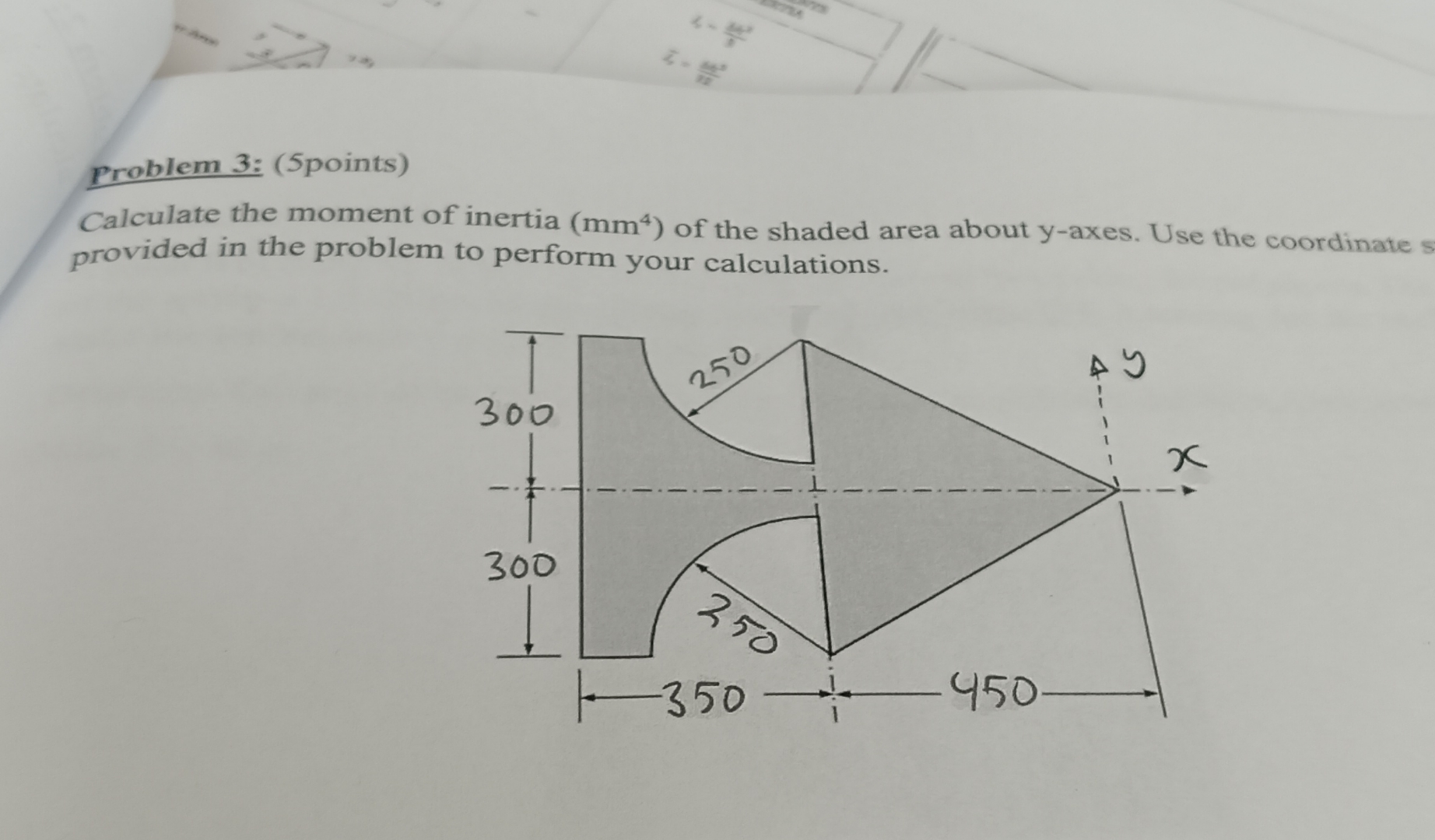 Solved Problem 3: (5points)Calculate the moment of inertia | Chegg.com