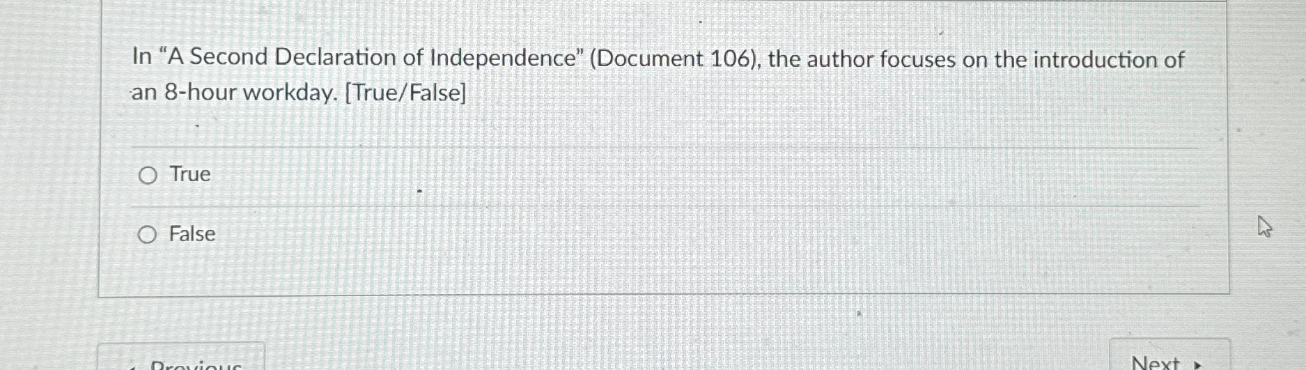 Solved In "A Second Declaration of Independence" (Document | Chegg.com