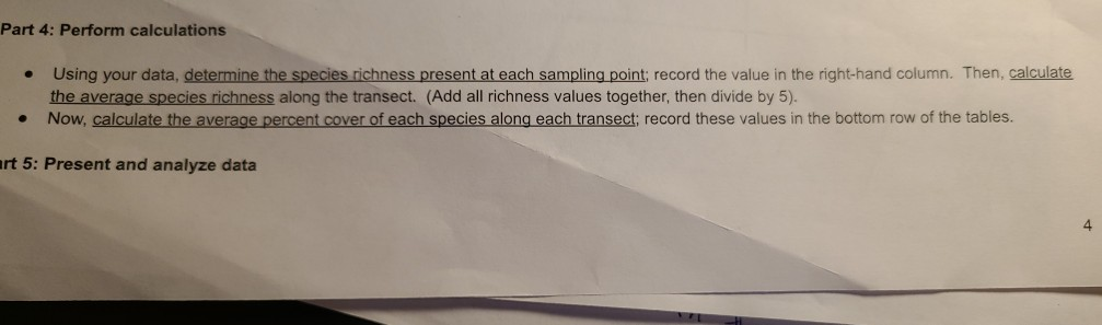 Solved Average Percent Cover 850% 80% 90% Table 1. Percent | Chegg.com