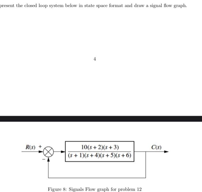 Solved resent the closed loop system below in state space | Chegg.com