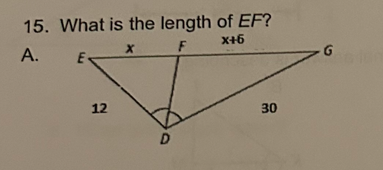 Solved What is the length of EF? | Chegg.com