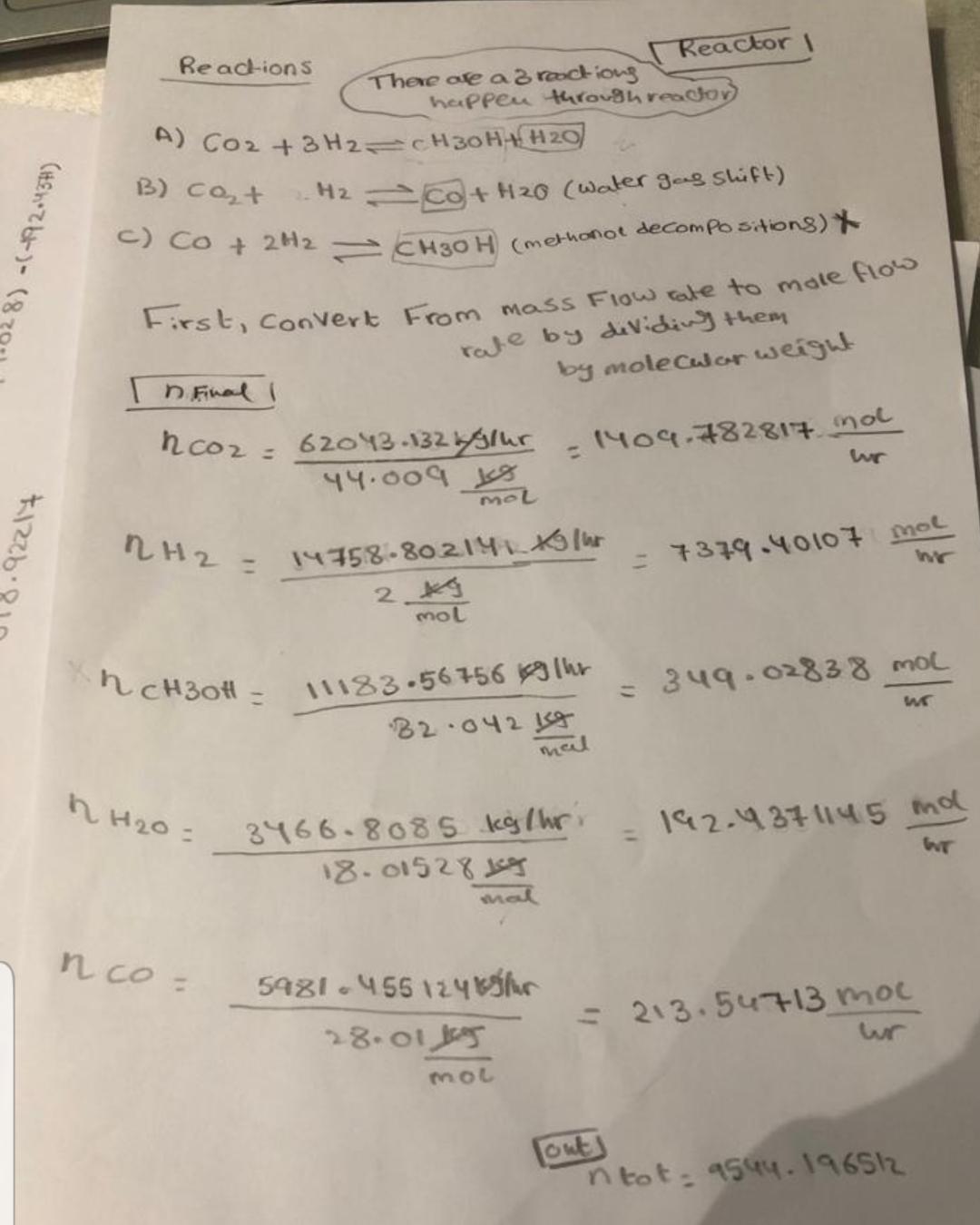 Solved This is a reaction of membrane reactor of methanol | Chegg.com