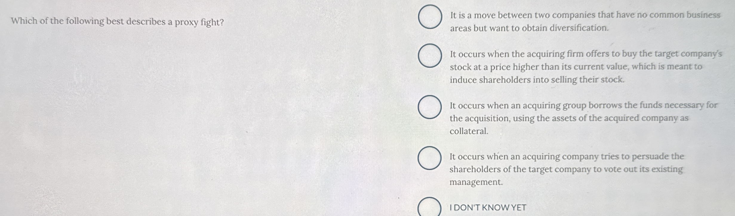 Solved Which of the following best describes a proxy | Chegg.com
