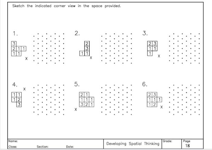Sketch the indicated corner view in the space | Chegg.com