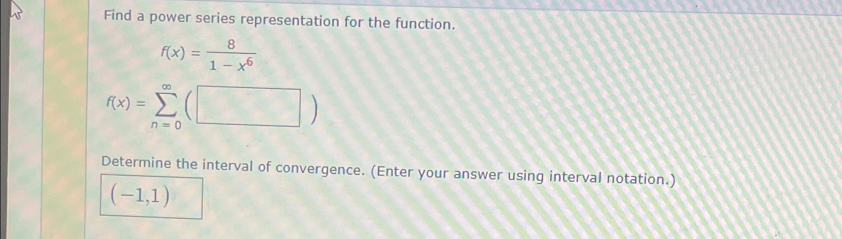 Solved Find a power series representation for the | Chegg.com