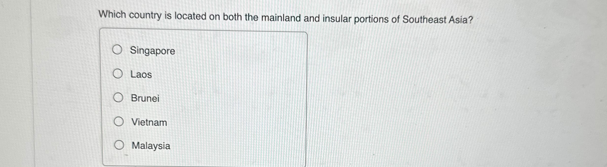 Solved Which country is located on both the mainland and | Chegg.com