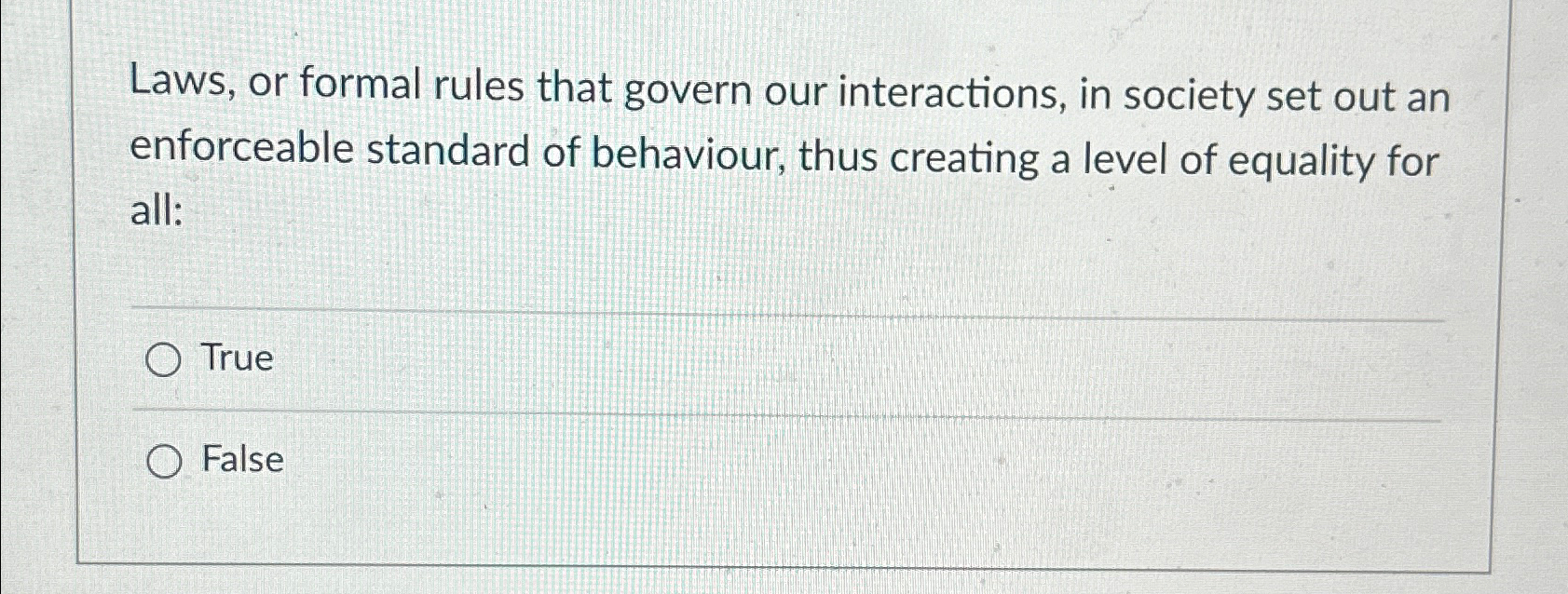 Solved Laws, or formal rules that govern our interactions, | Chegg.com