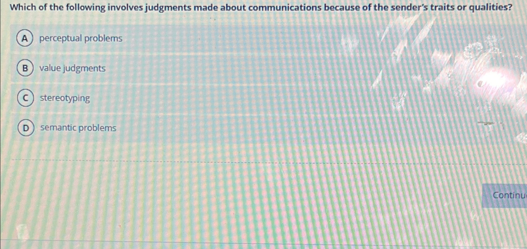 Solved Which of the following involves judgments made about | Chegg.com