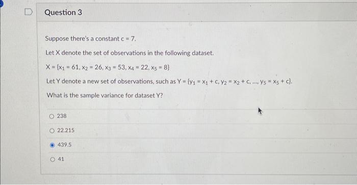 Solved Suppose there's a constant c=7. Let X denote the set | Chegg.com