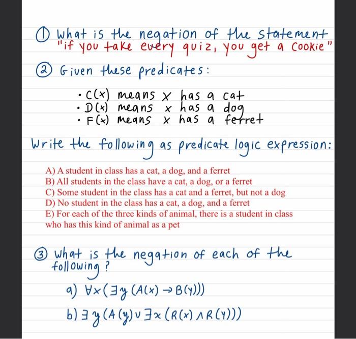 Solved • o what is the negation of the statement, "if you | Chegg.com