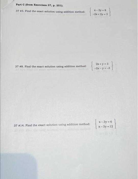 Solved Part C (from Exercises 37, p. 251). 37 #3. Find the | Chegg.com