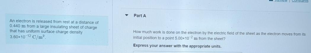 Solved An electron is released from rest at a distance of | Chegg.com