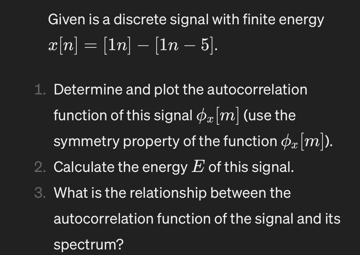 Solved Given is a discrete signal with finite | Chegg.com