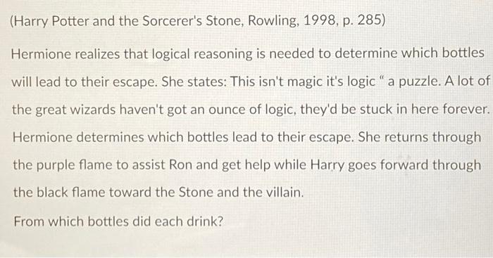 (Harry Potter and the Sorcerer's Stone, Rowling, | Chegg.com