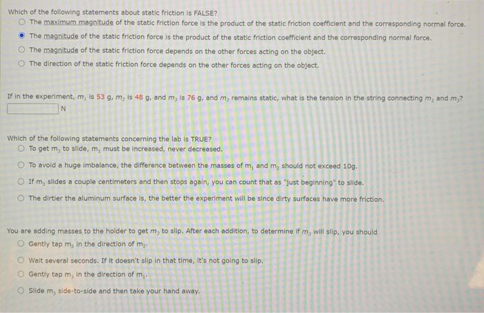 Solved Which of the following statements about static | Chegg.com