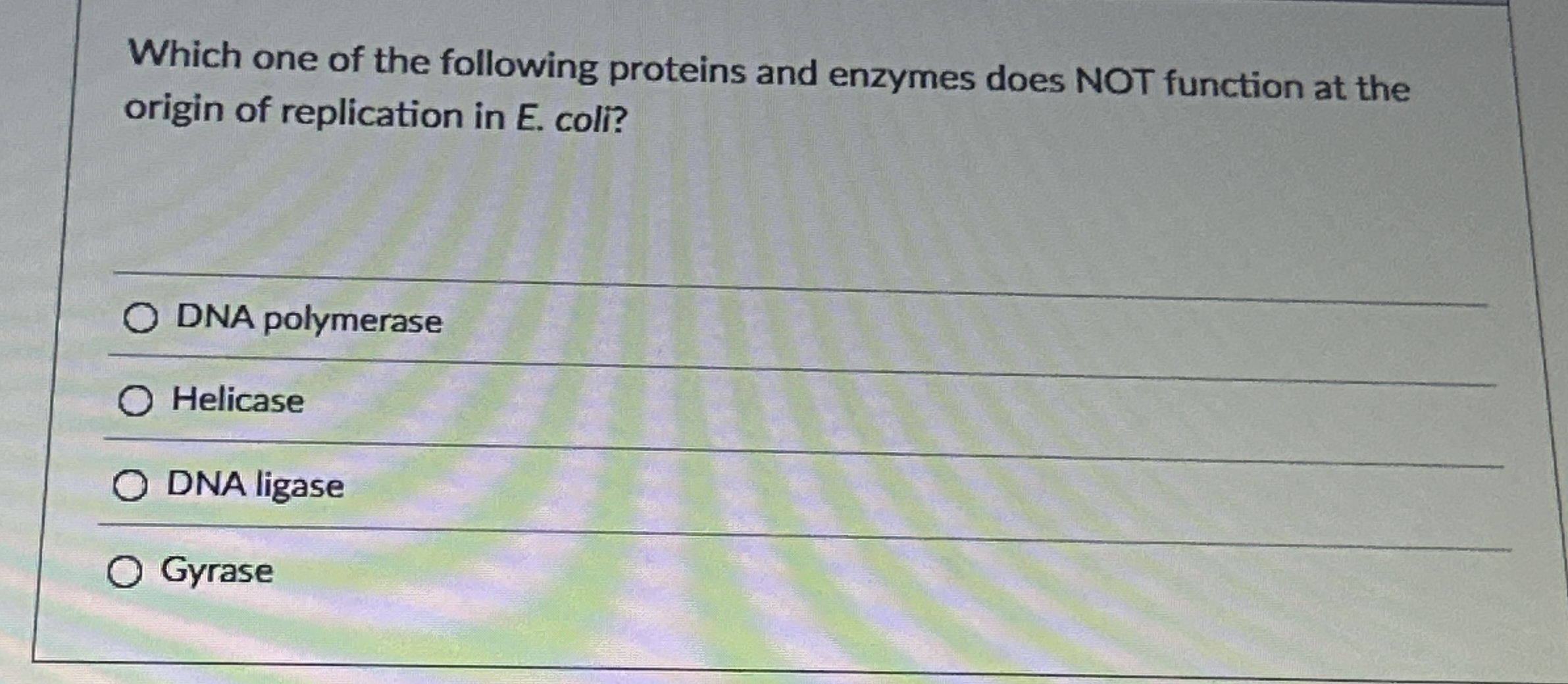 Solved Which one of the following proteins and enzymes does | Chegg.com