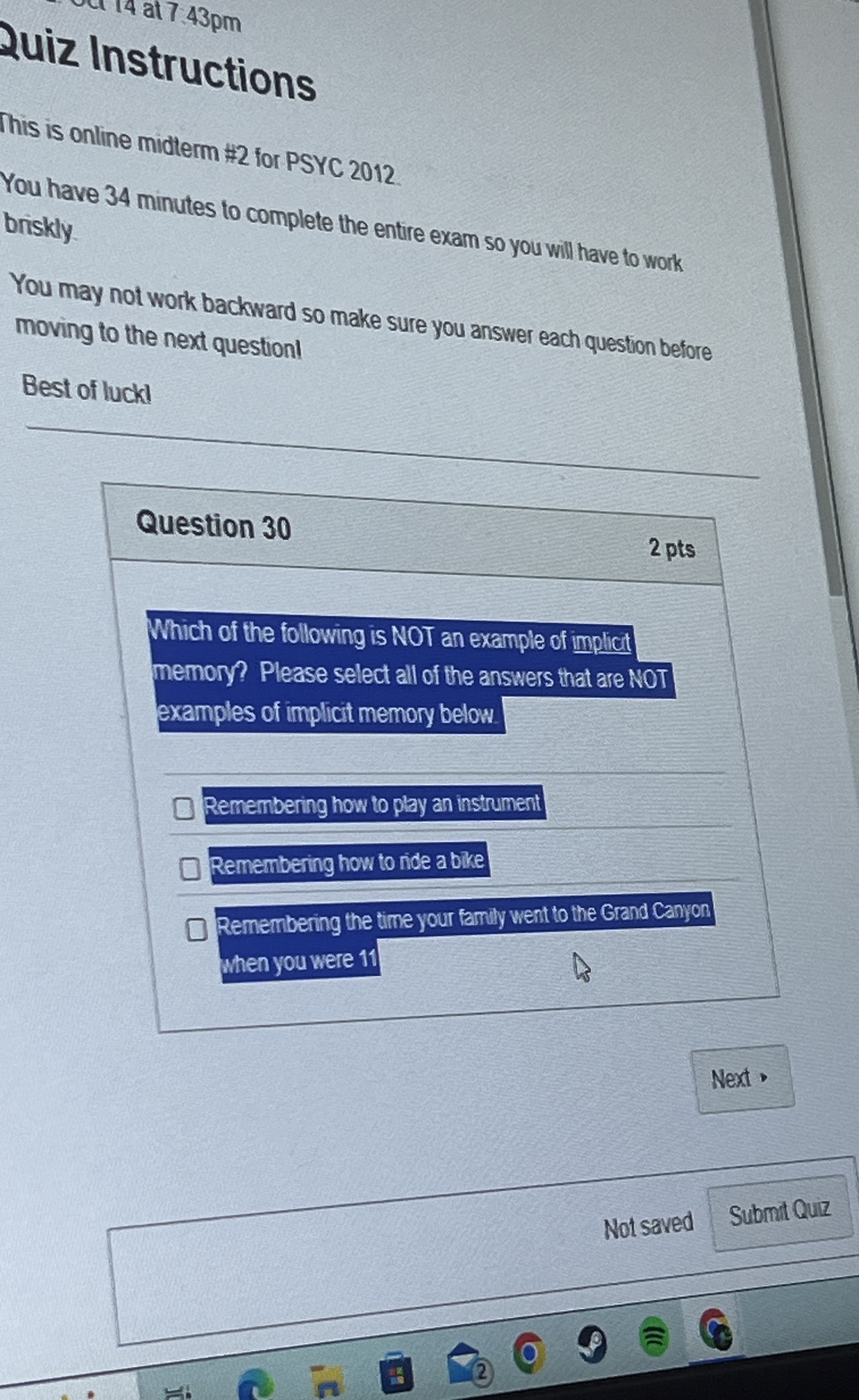 Solved Question 30Which of the following is NOT an example | Chegg.com