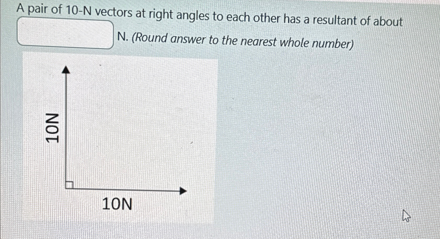 Solved A pair of 10-N ﻿vectors at right angles to each other | Chegg.com