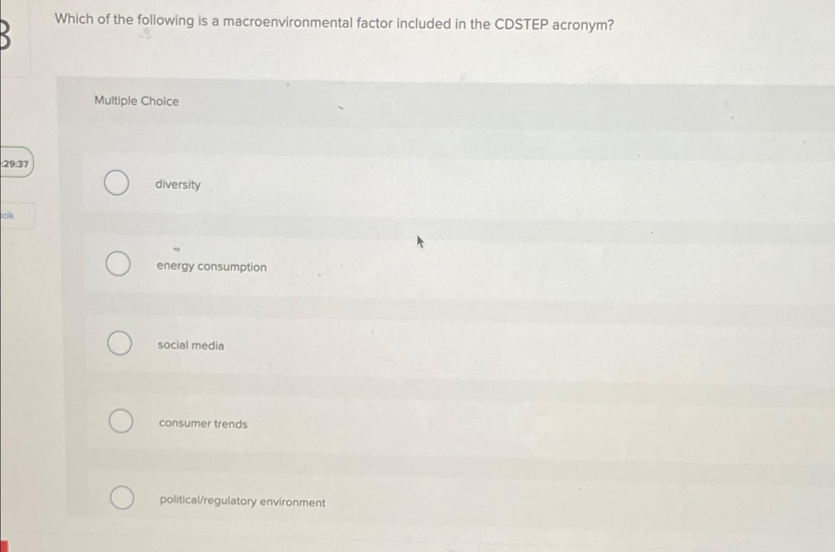 Solved Which Of The Following Is A Macroenvironmental Factor Chegg