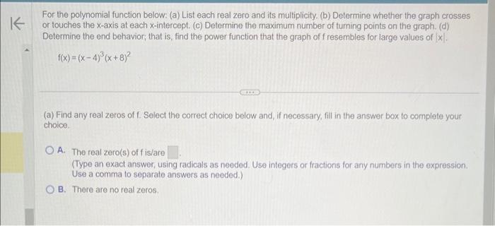 Solved Write a polynomial function whose graph is shown | Chegg.com