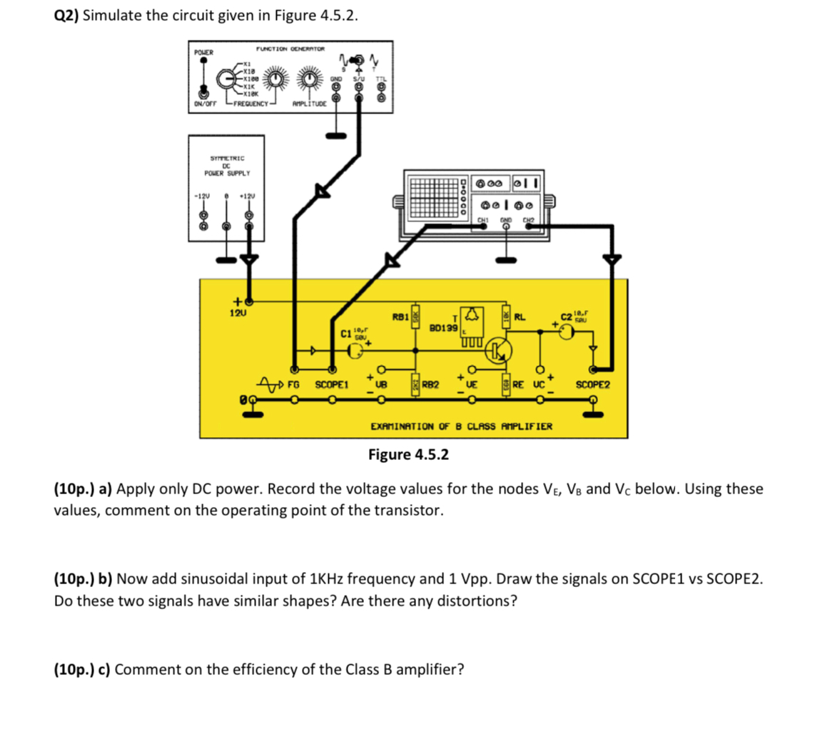 Solved Q2) ﻿Simulate the circuit given in Figure | Chegg.com