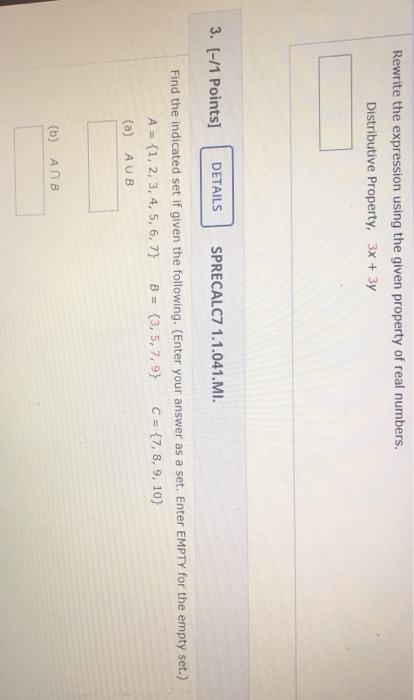 Solved Rewrite the expression using the given property of | Chegg.com