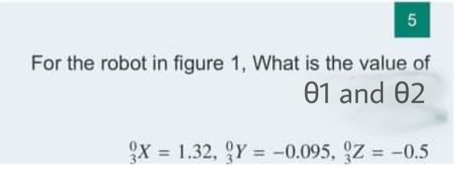 Figt: shows the robot sketch, DH table, transform | Chegg.com