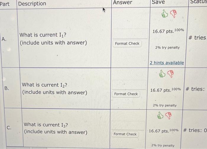 Solved Dr. Ben Blalock asks that you solve for the currents | Chegg.com