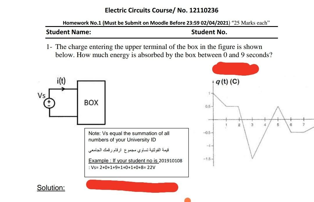 Solved Electric Circuits Course/ No. 12110236 Homework No.1 | Chegg.com
