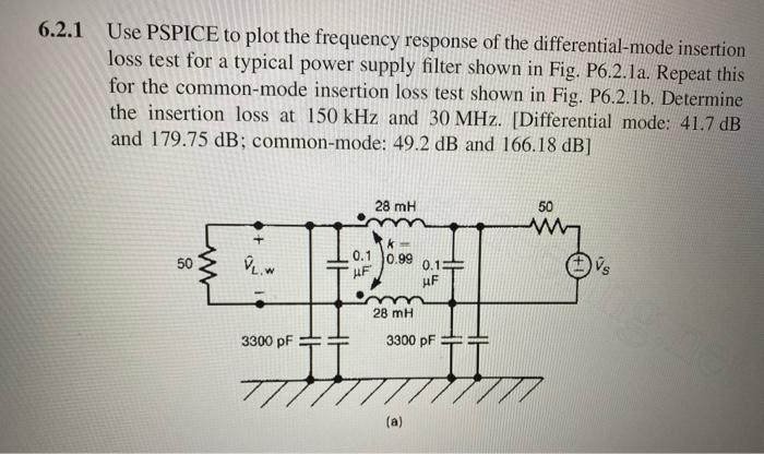 a 6.2.1 Use PSPICE to plot the frequency response of | Chegg.com